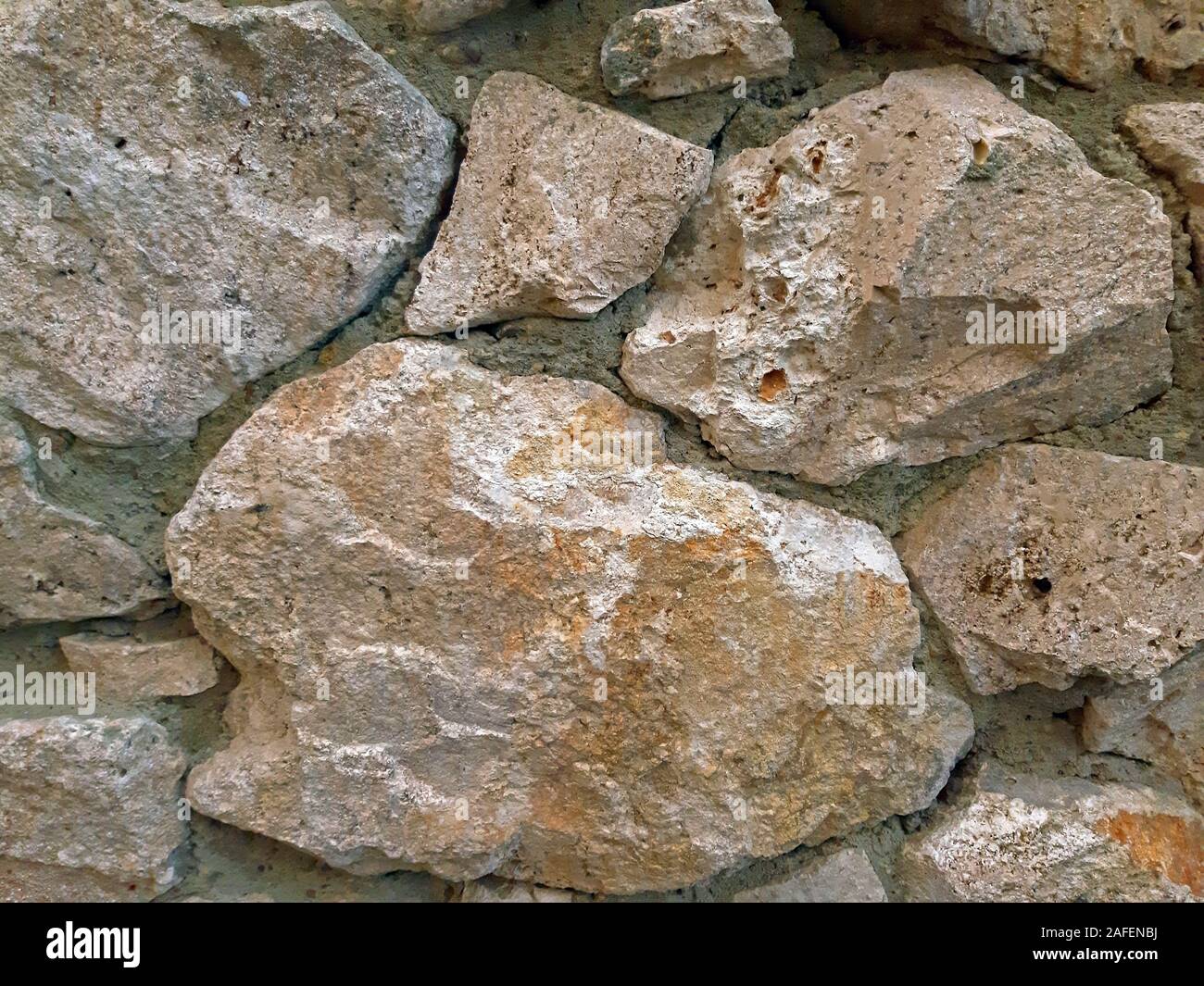 Beautiful fence built of beautiful stone, walls Close up Stock Photo ...