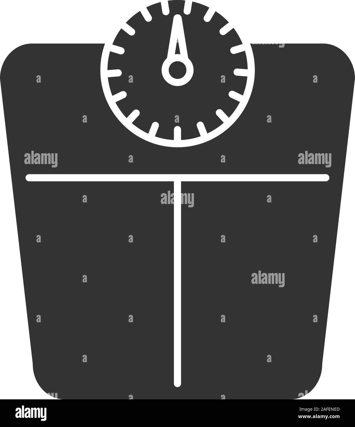 Bathroom scales glyph icon. Floor scales. Mass measuring device ...