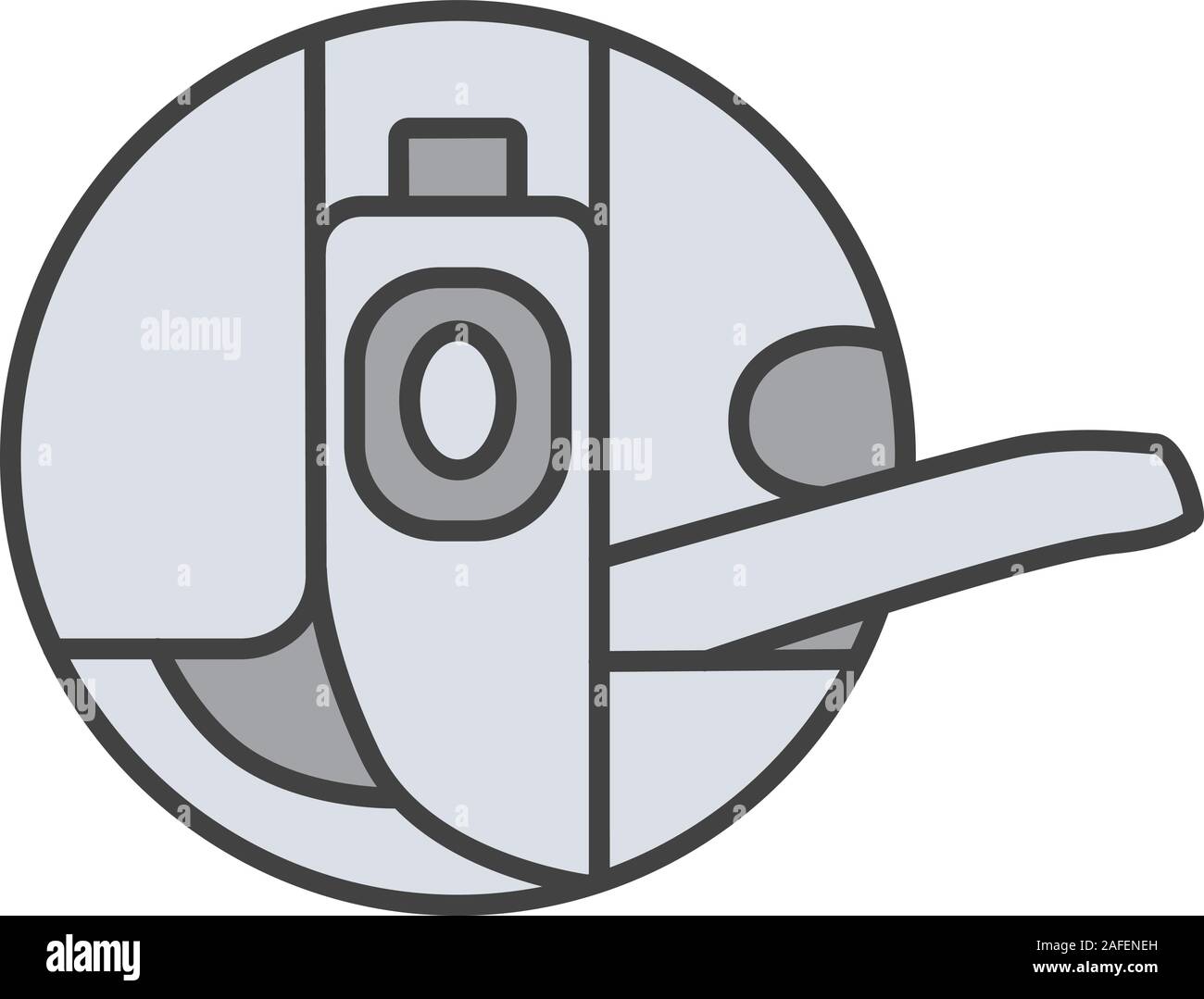 Bobbin Case Color Icon Sewing Machine Part Isolated Vector