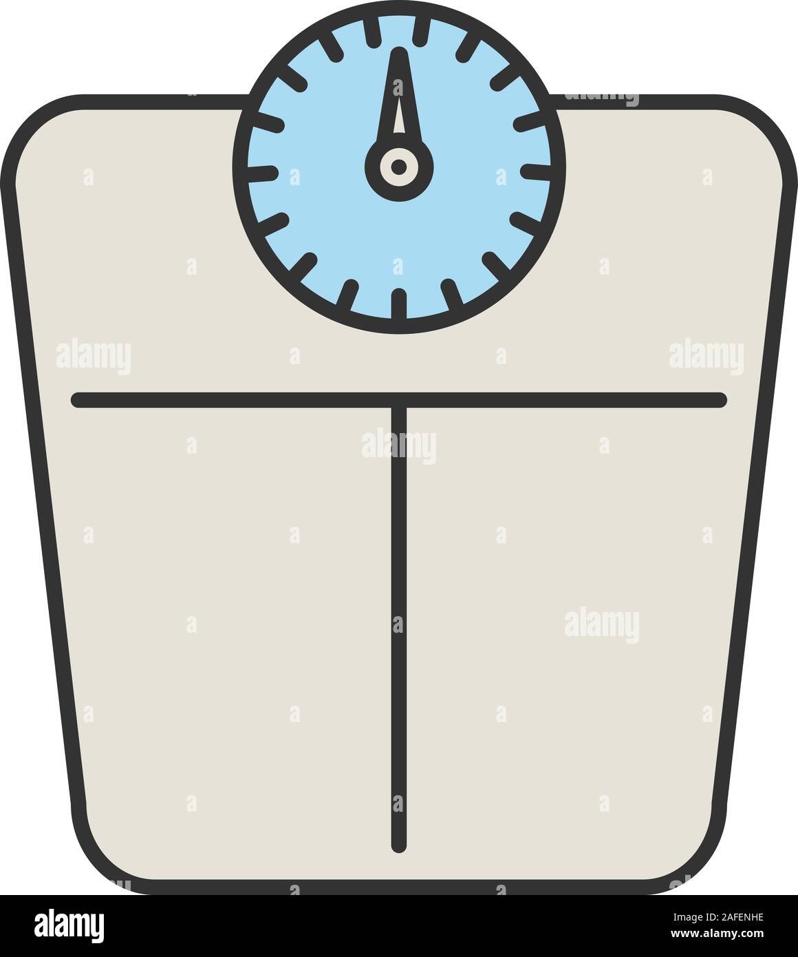 Bathroom scales color icon. Floor scales. Mass measuring device ...