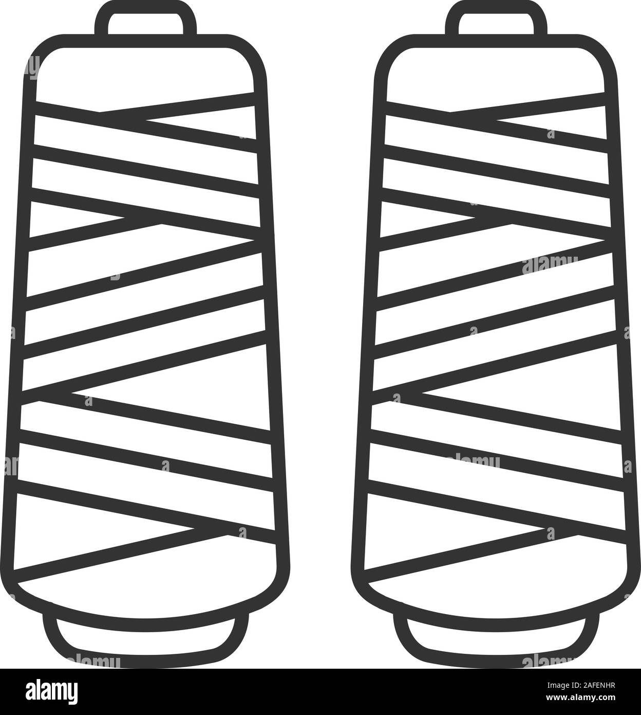 Thread Spool Linear Icon Thin Line Illustration Contour Symbol