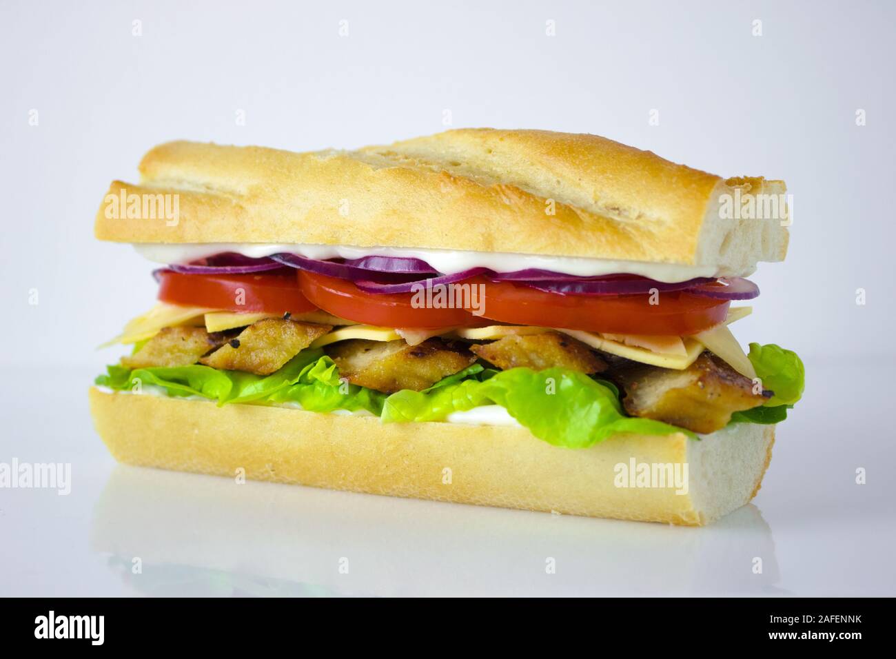 Chicken mayo burger hi-res stock photography and images - Alamy