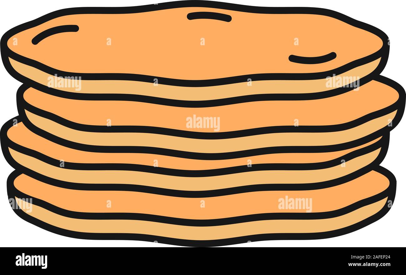 Pita color icon. Arabic bread. Isolated vector illustration Stock ...