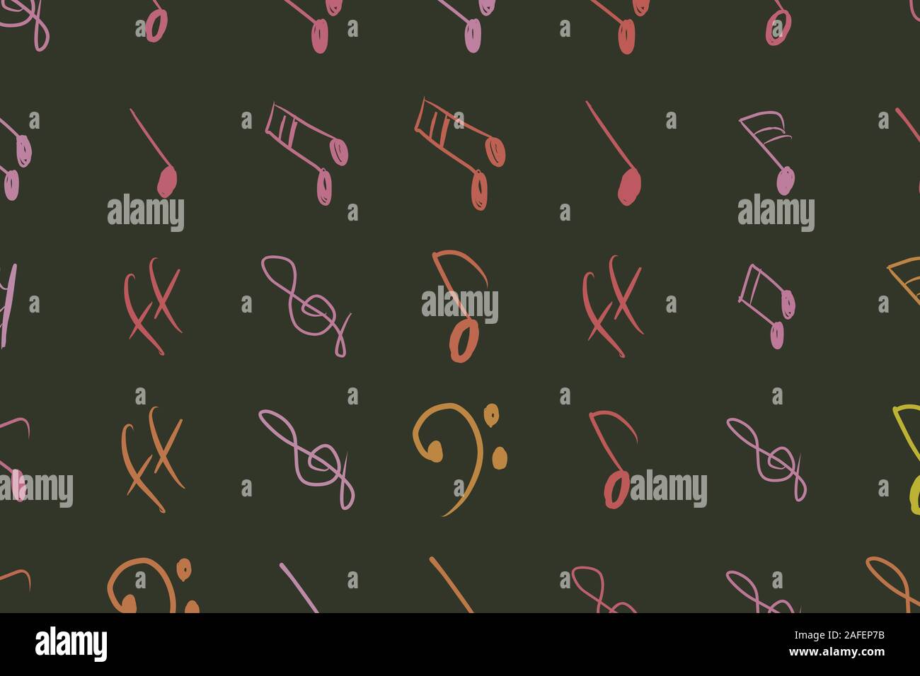 Background or backdrop, musical note tone chromatic scale, for design ...