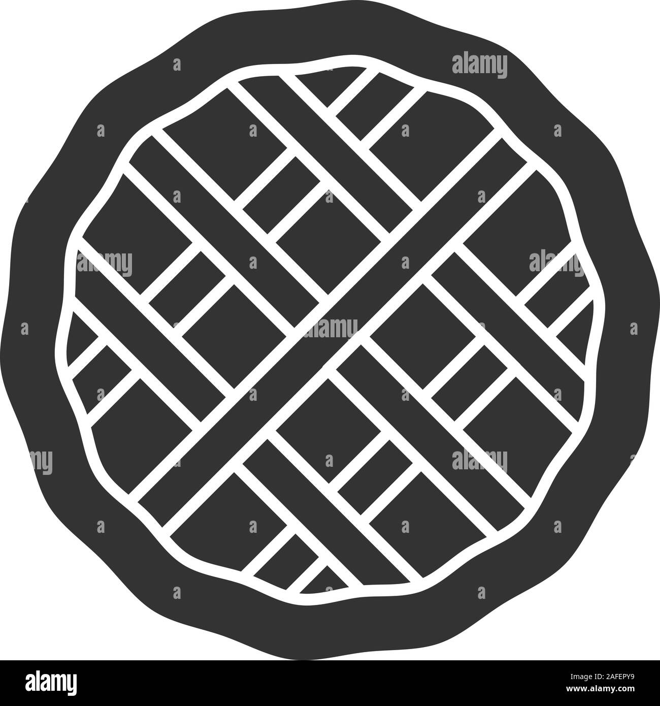 Pie glyph icon. Silhouette symbol. Negative space. Vector isolated ...