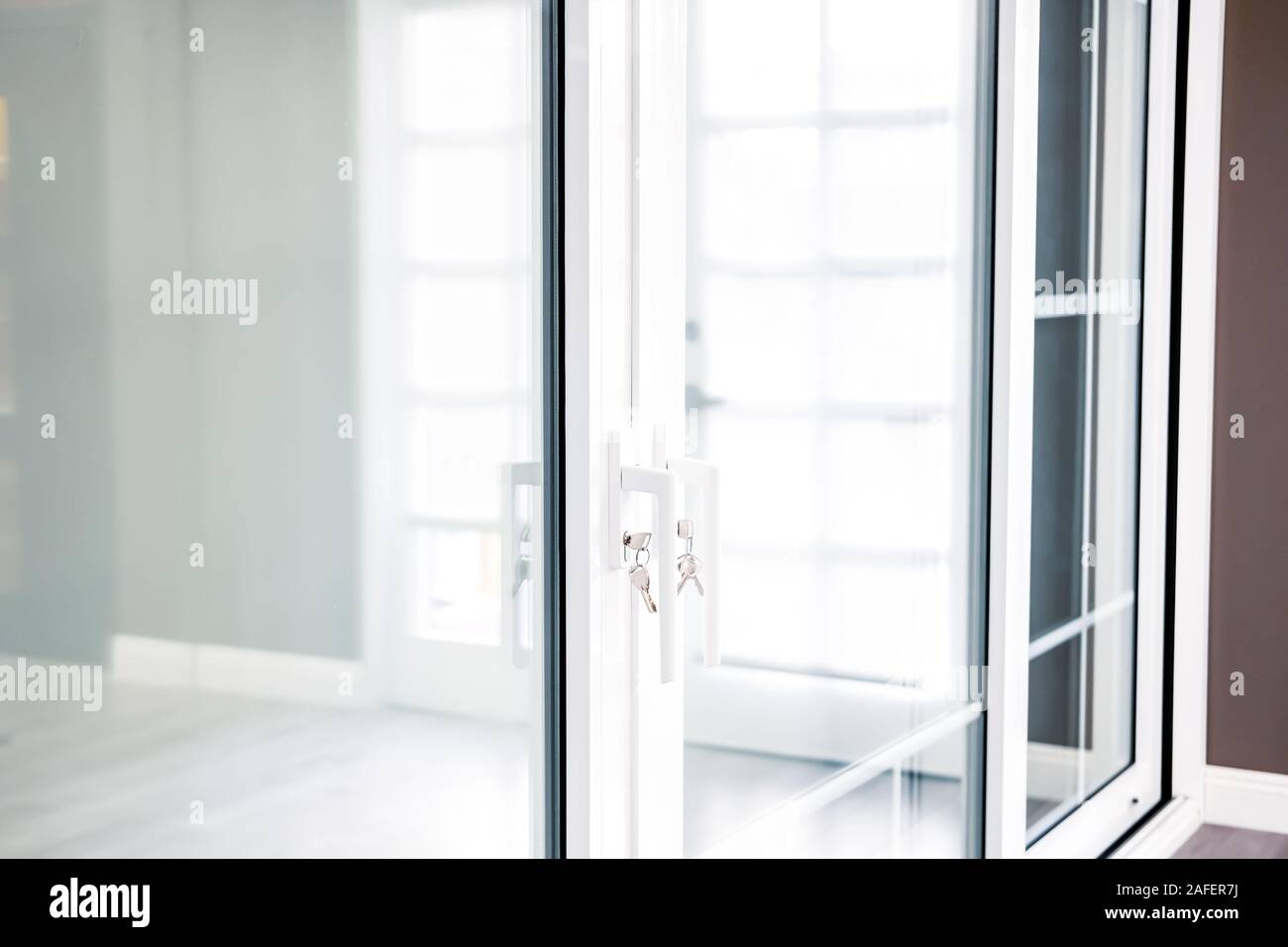 Modern pvc doors Stock Photo - Alamy