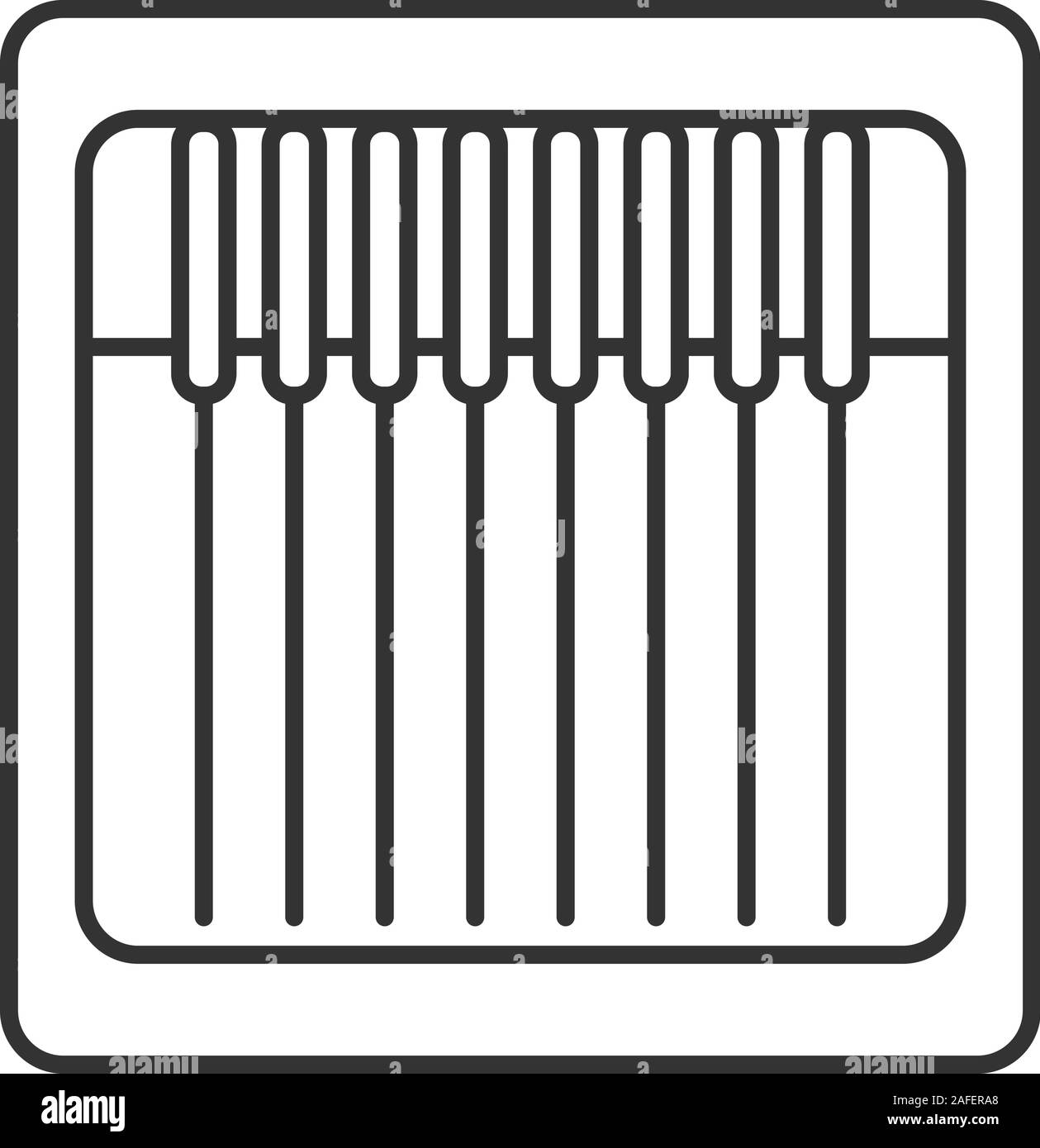 Sewing machine needles Black and White Stock Photos & Images - Alamy
