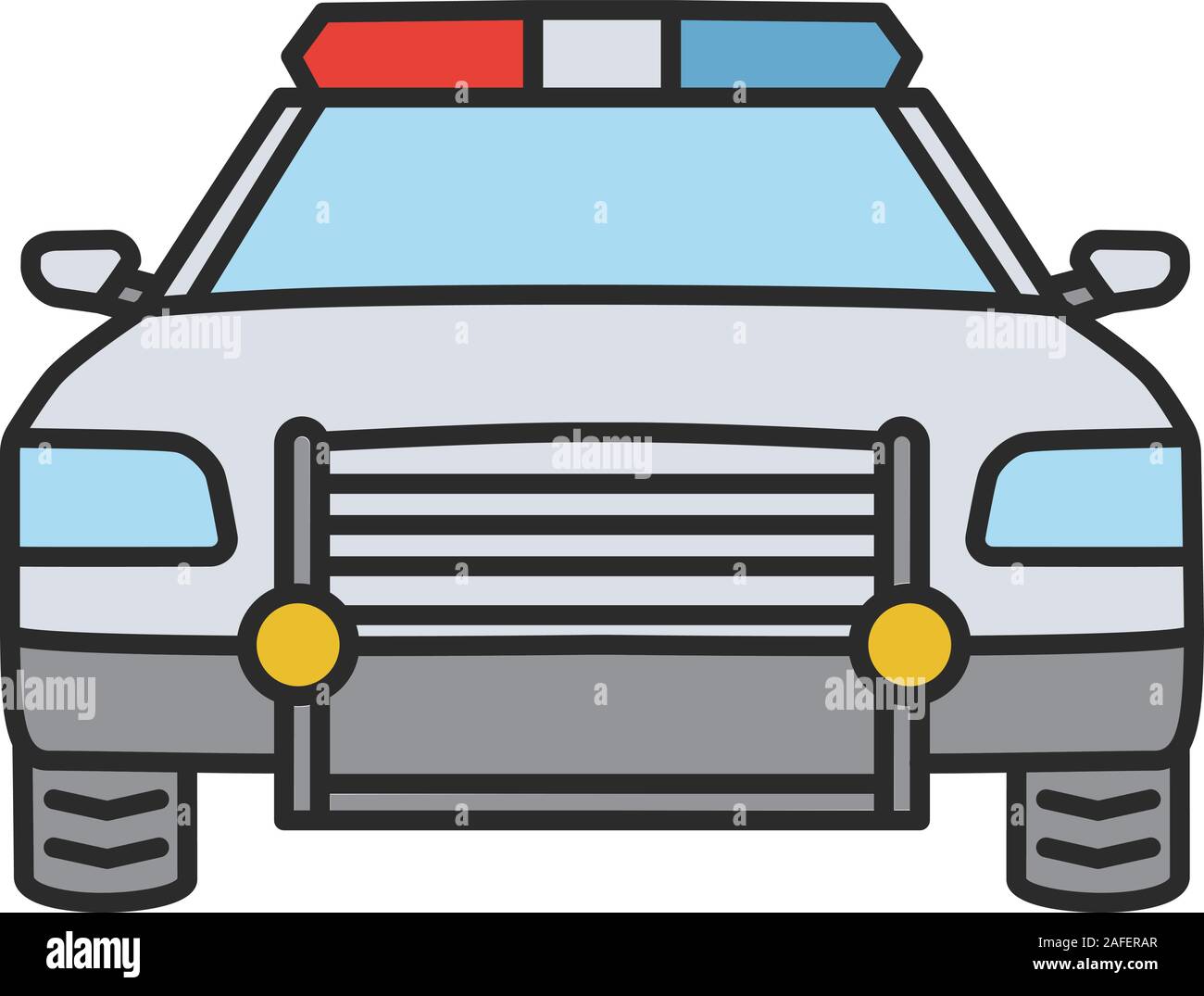 Police car color icon. Isolated vector illustration Stock Vector Image ...