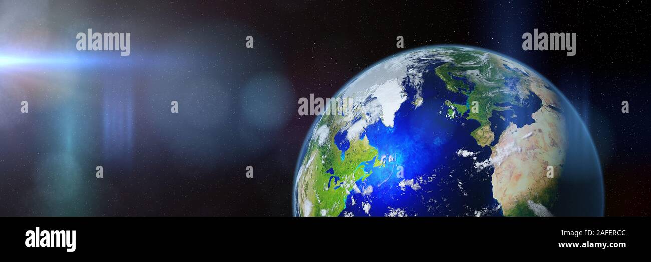 planet Earth, floating in empty space Stock Photo - Alamy