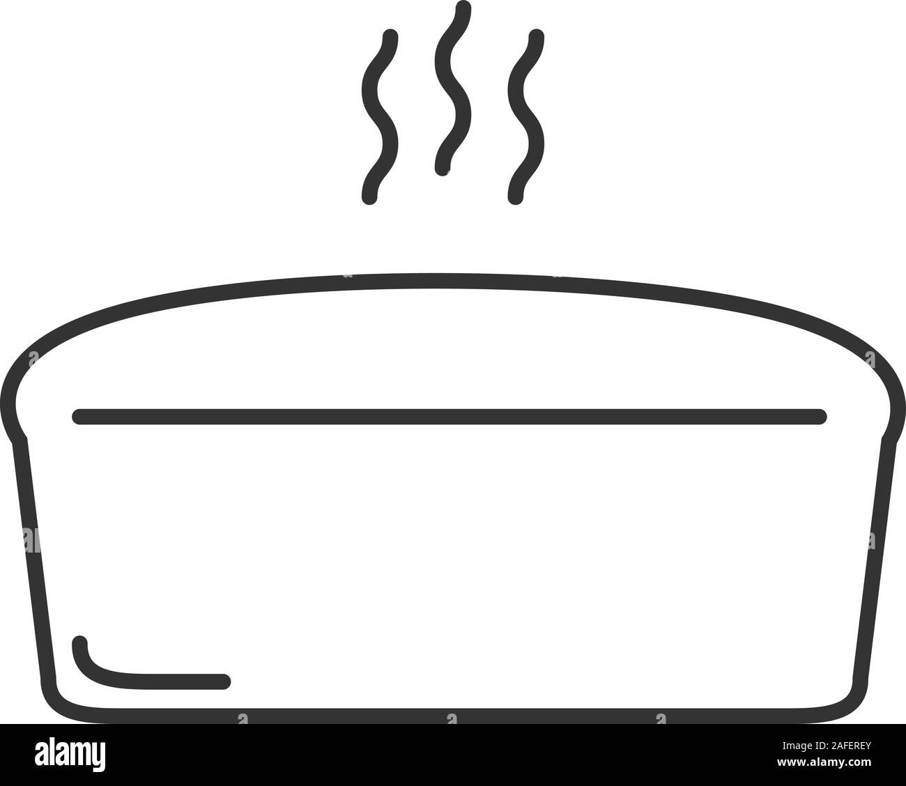 Brick bread loaf linear icon. Thin line illustration. Contour symbol ...