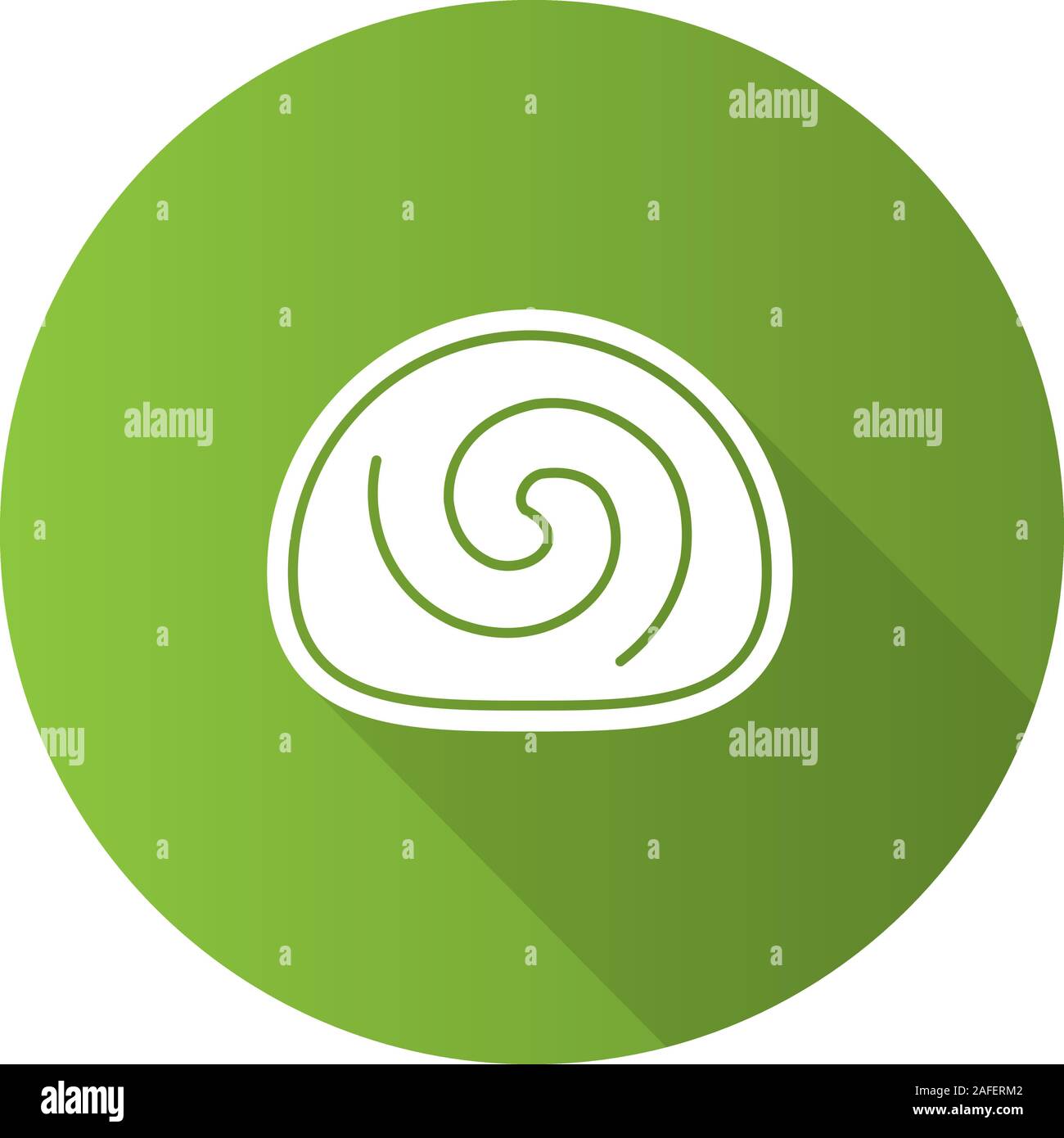 Swiss roll flat design long shadow glyph icon. Sponge cake. Jelly roll ...