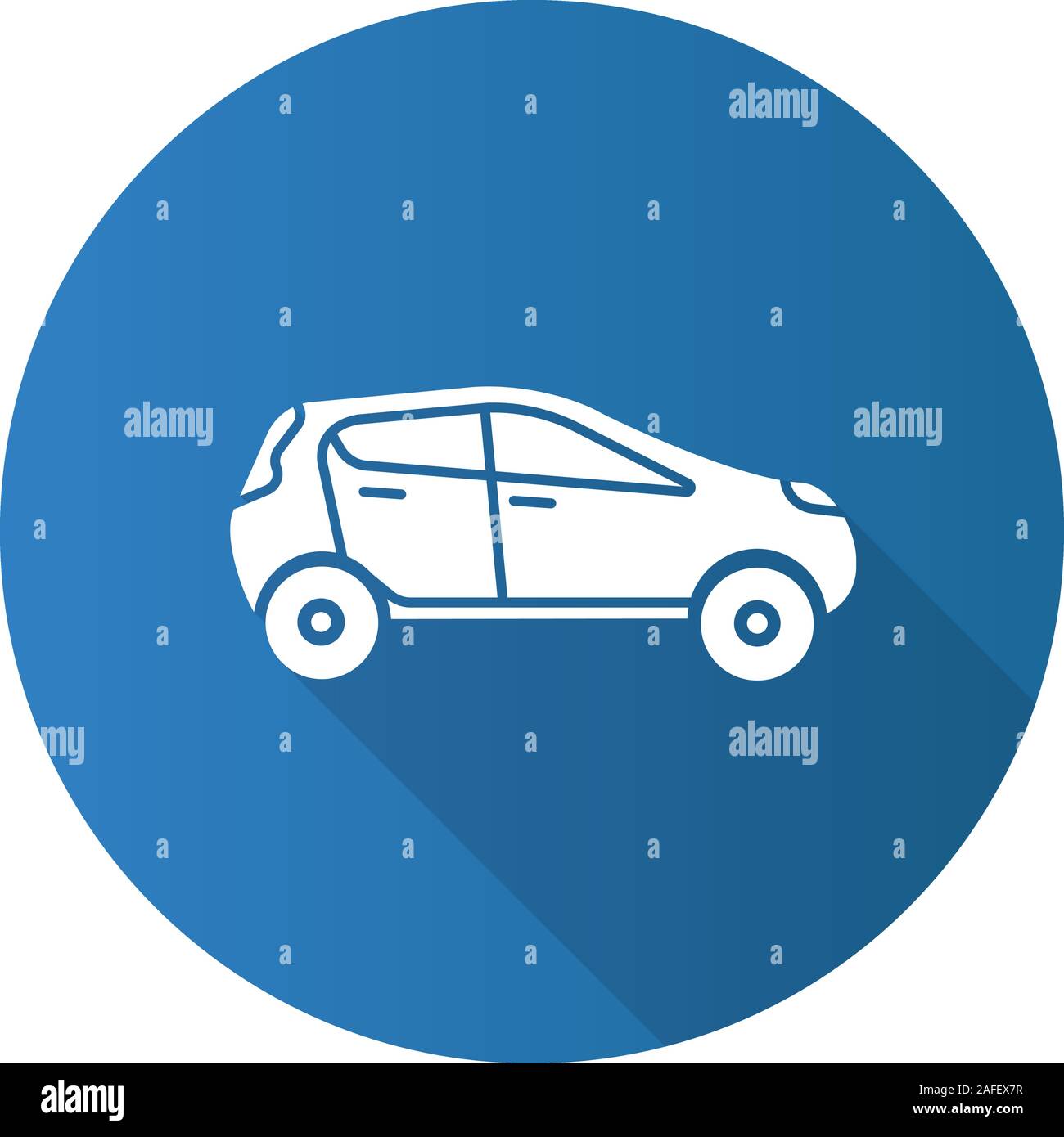 Car side view flat design long shadow glyph icon. Automobile. Vector ...