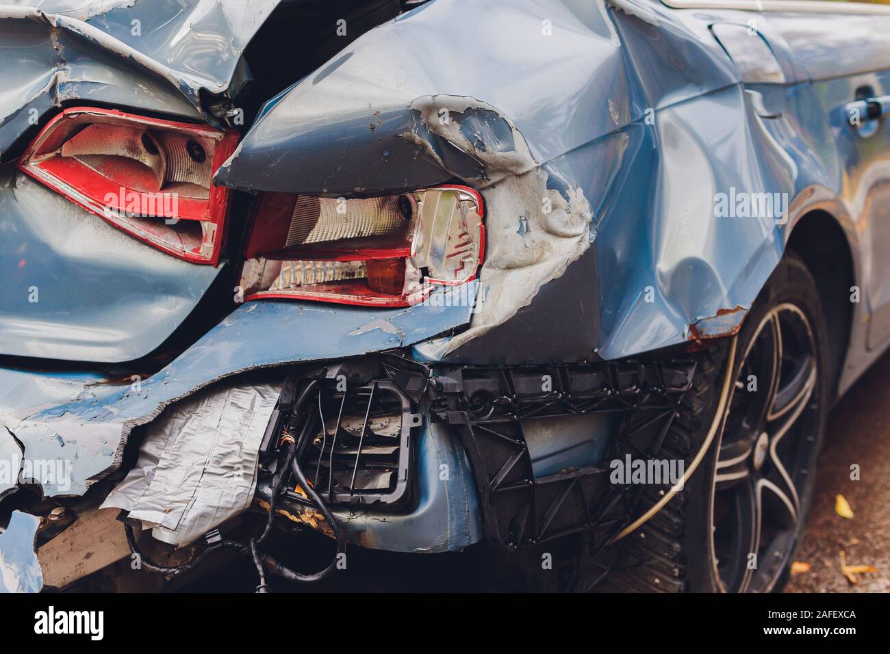 Car tail light crash hi-res stock photography and images - Alamy