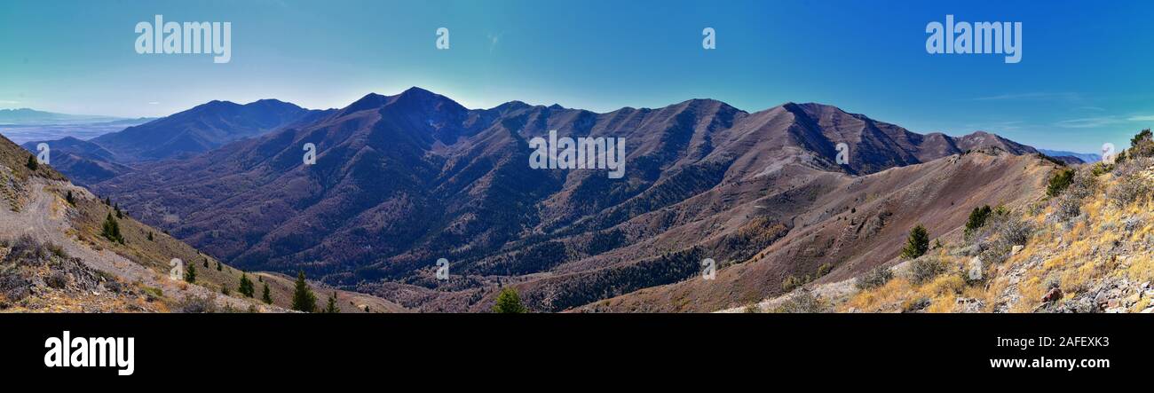 Wasatch Front Rocky Mountain landscapes from Oquirrh range looking at ...