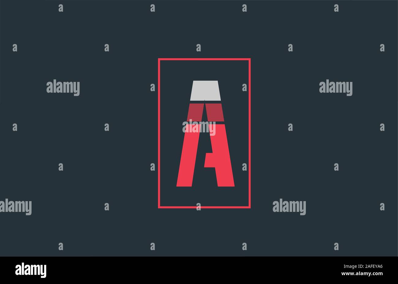 red grey logo A alphabet letter design icon for company. Suitable as a ...