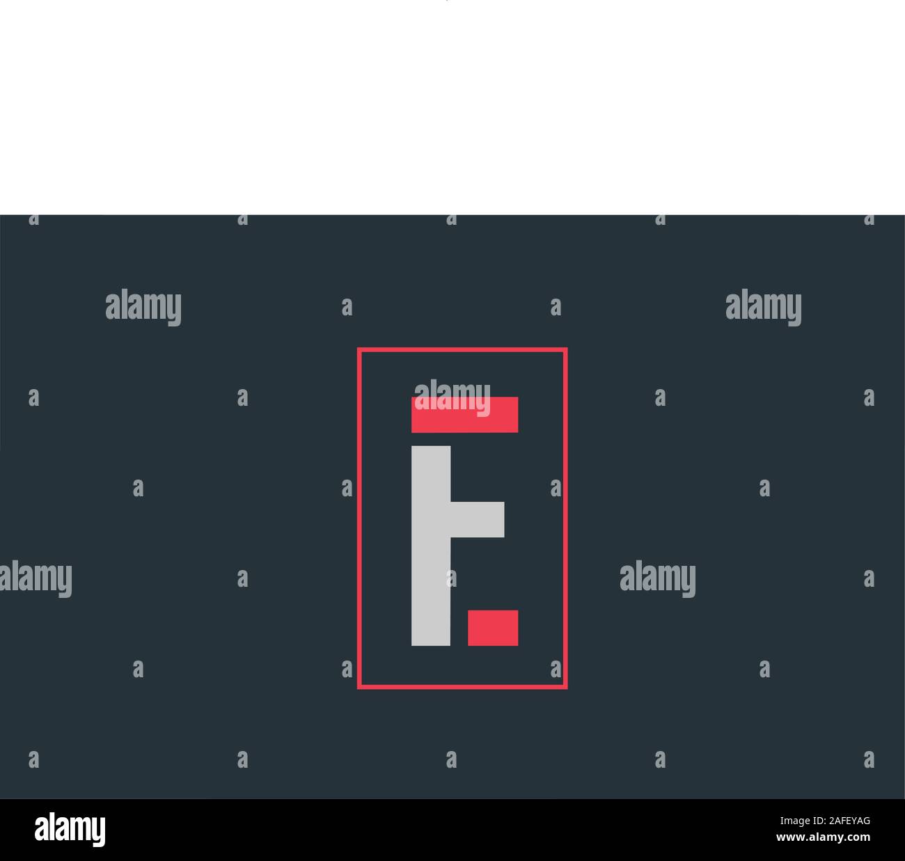 red grey logo e alphabet letter design icon for company. Suitable as a ...