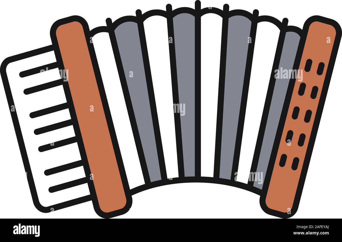 Accordion color icon. Isolated vector illustration Stock Vector Image ...