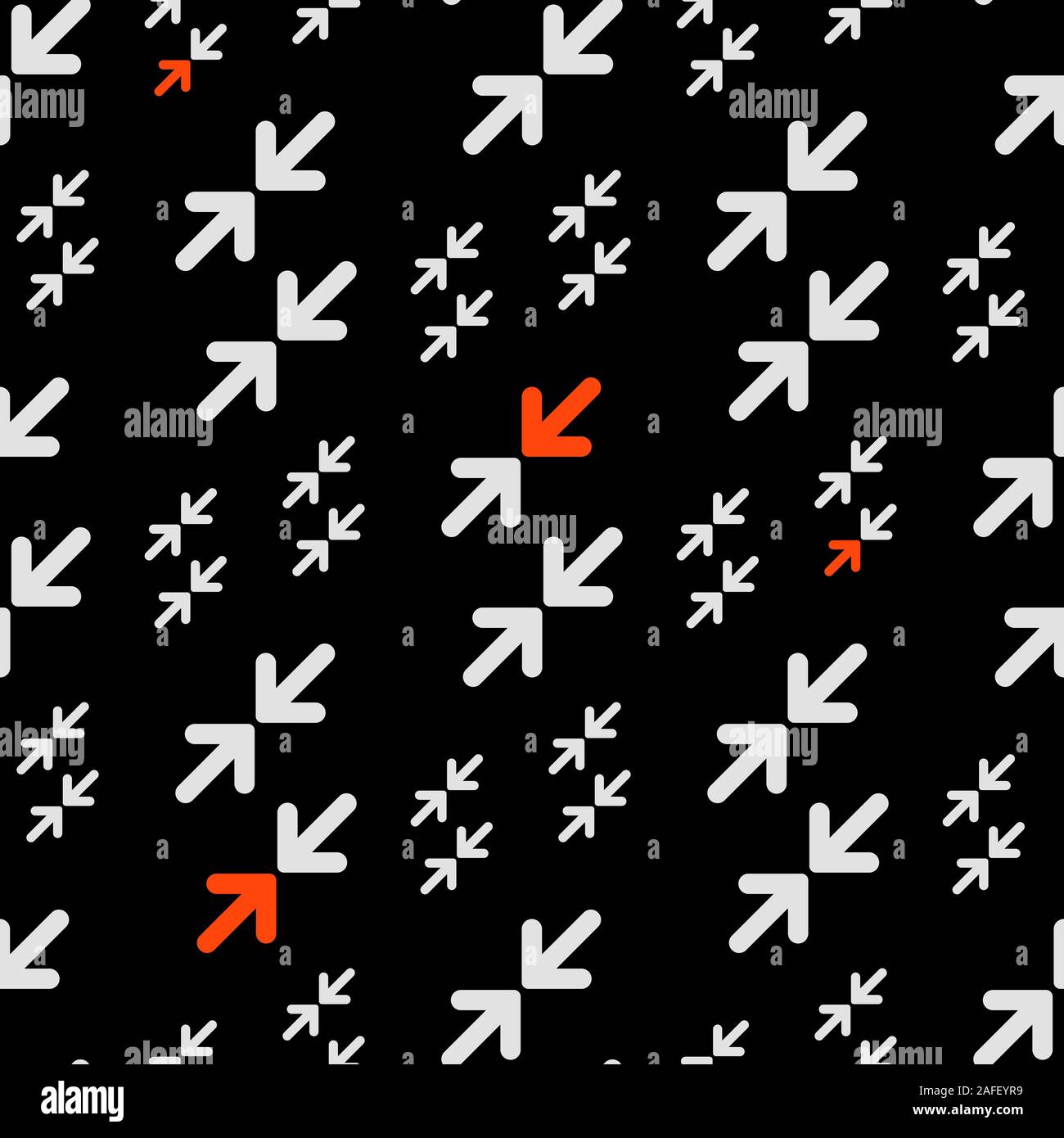 Seamless trendy arrow pattern. Black and white arrows with modern ...