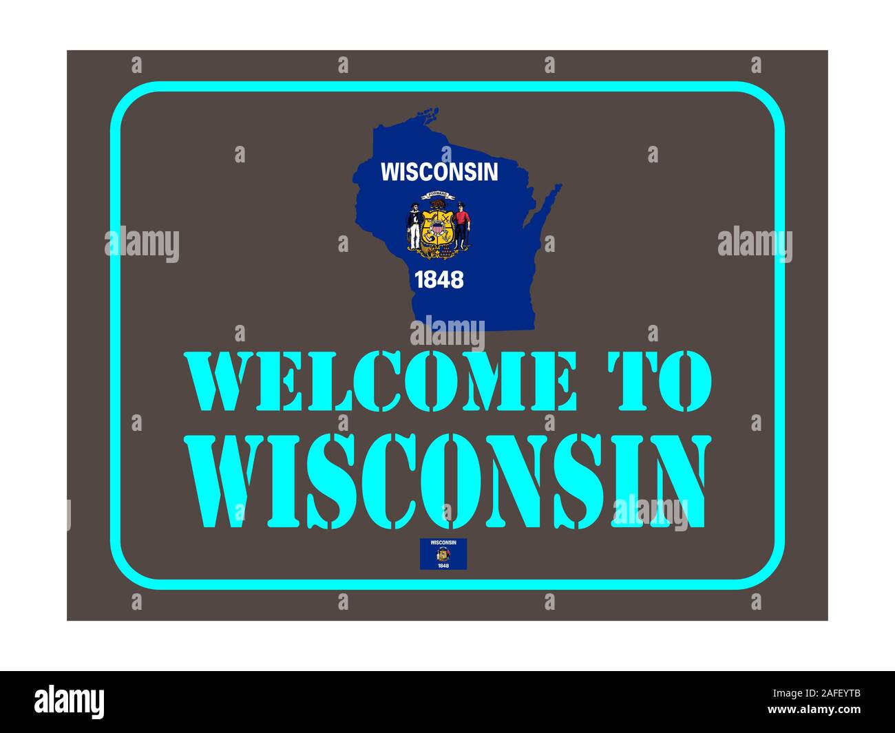 Welcome To Wisconsin Sign High Resolution Stock Photography and Images ...