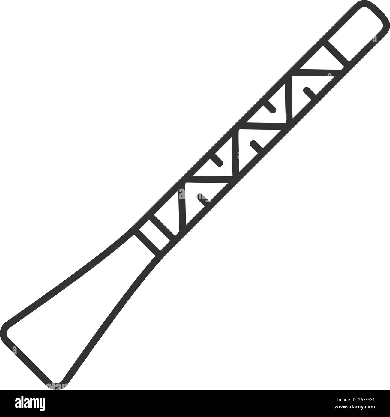 Didgeridoo linear icon. Thin line illustration. Didjeridu. Contour ...