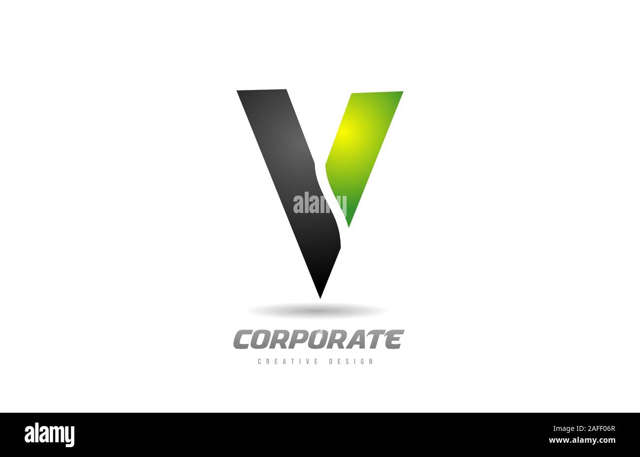 black green logo letter V alphabet design icon for business. Suitable ...