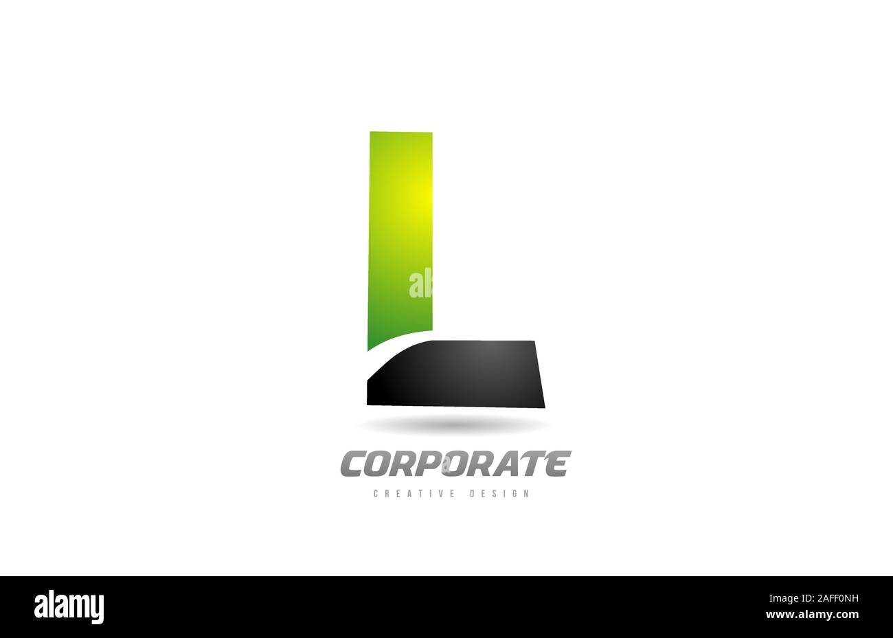black green logo letter L alphabet design icon for business. Suitable ...
