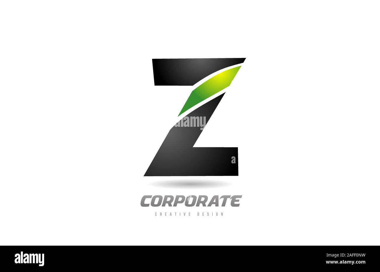 black green logo letter Z alphabet design icon for business. Suitable ...