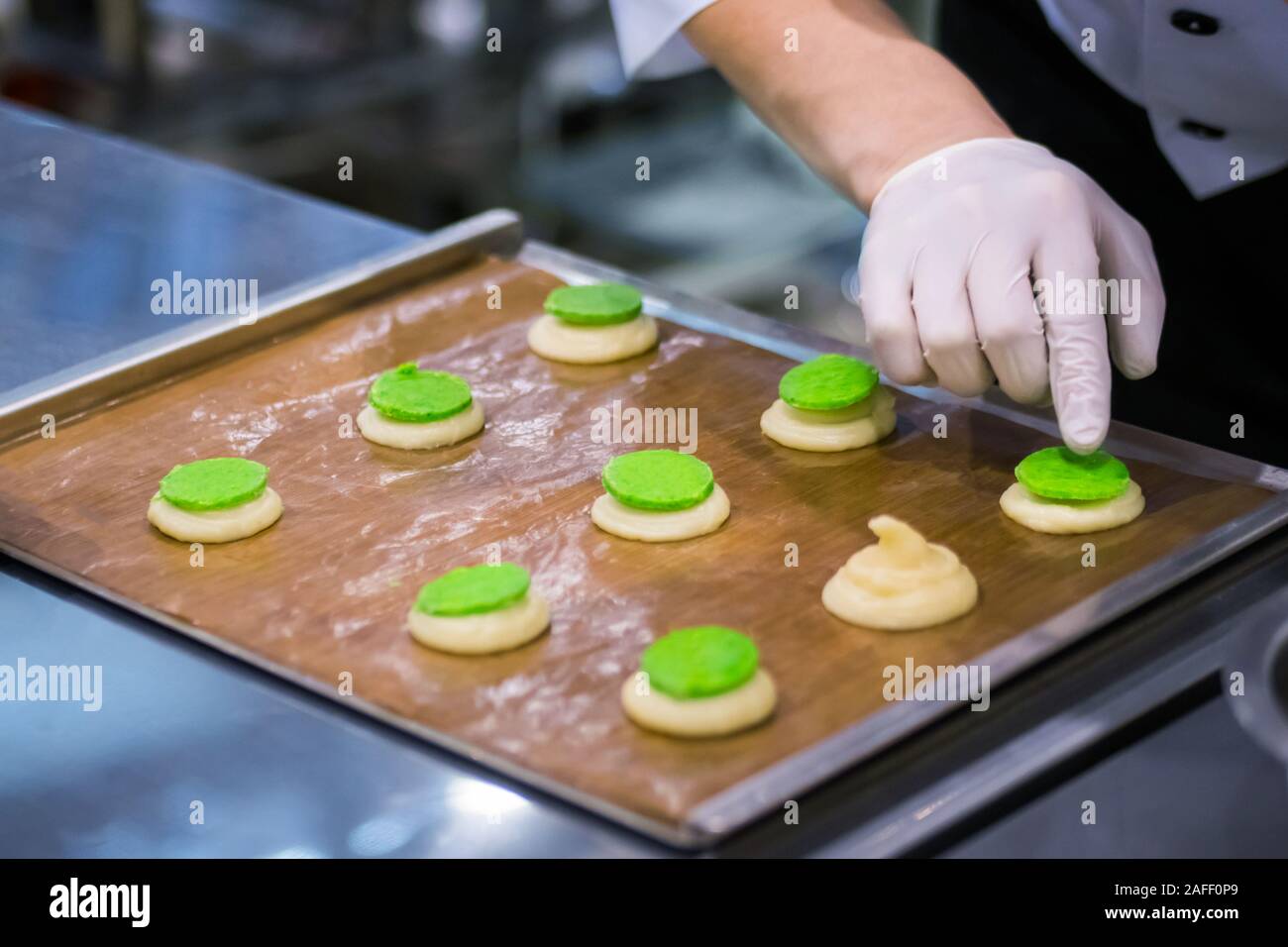 Process of preparing shortbread cookies Stock Photo - Alamy