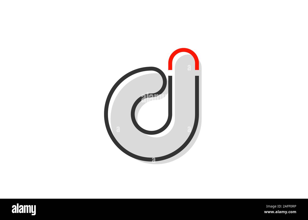 black red grey letter d alphabet logo design icon for company. Suitable ...