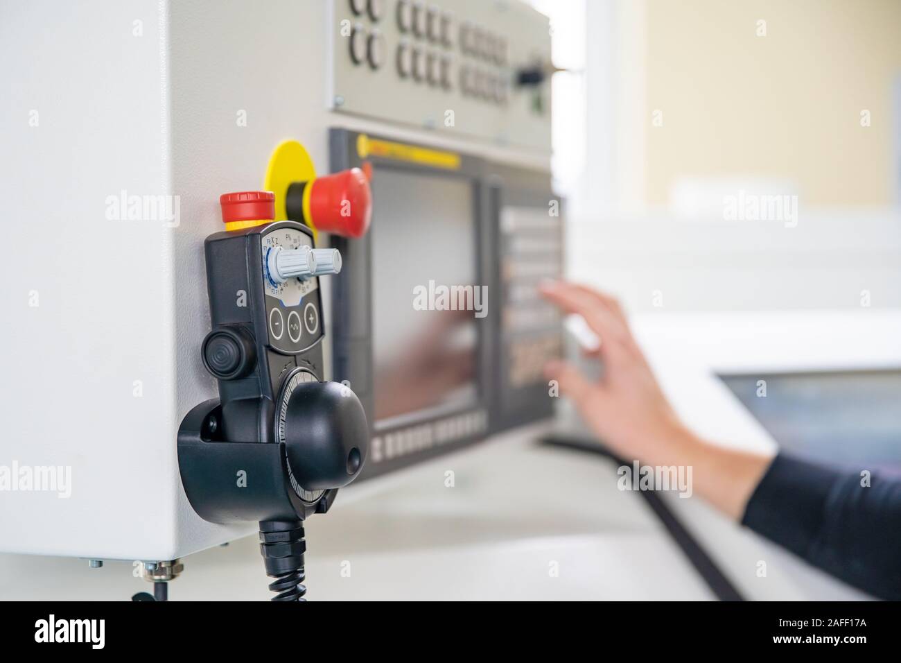 control panel of metal processing machine using modern technologies ...
