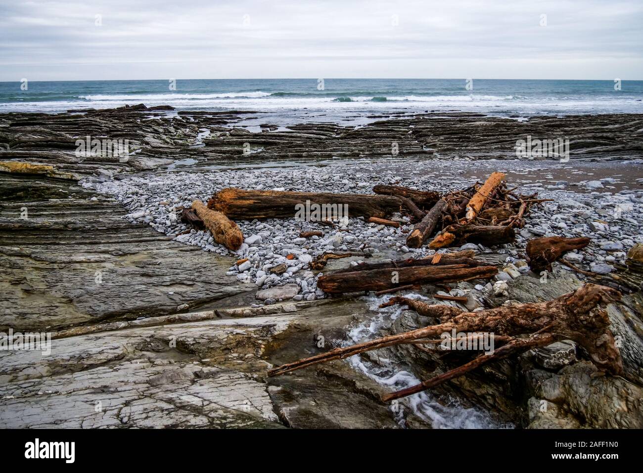Plage des Viviers basques, Basques Fish Ponds Beach, Urugne, Pyrénées ...