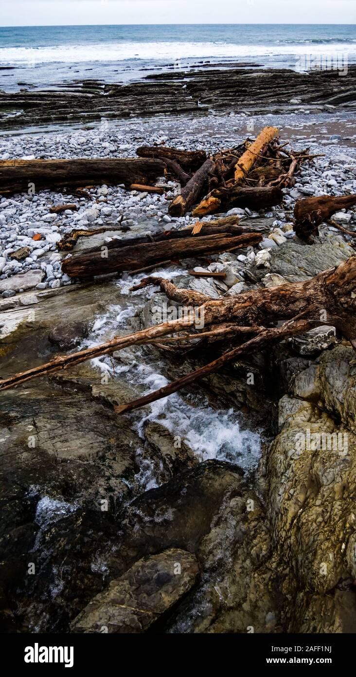 Plage des Viviers basques, Basques Fish Ponds Beach, Urugne, Pyrénées ...