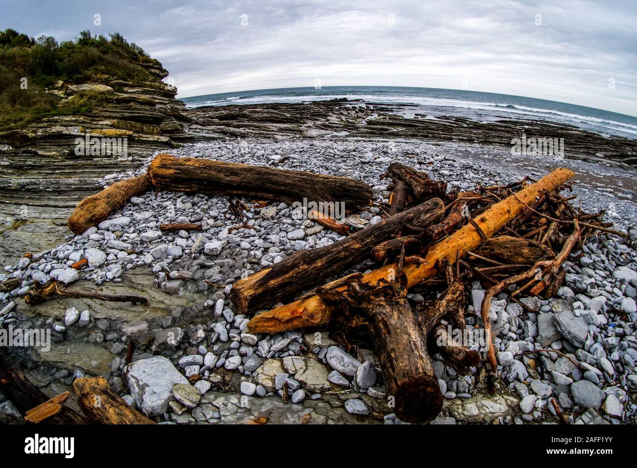 Plage des Viviers basques, Basques Fish Ponds Beach, Urugne, Pyrénées ...