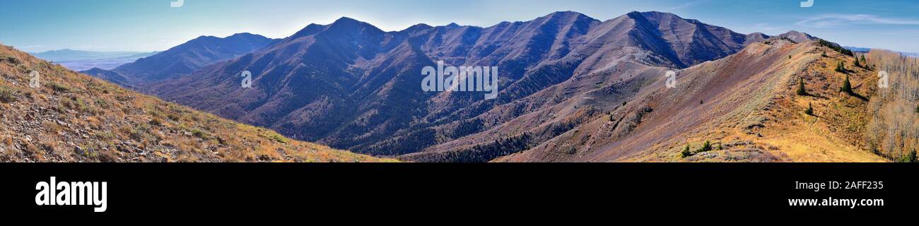 Wasatch Front Rocky Mountain landscapes from Oquirrh range looking at ...