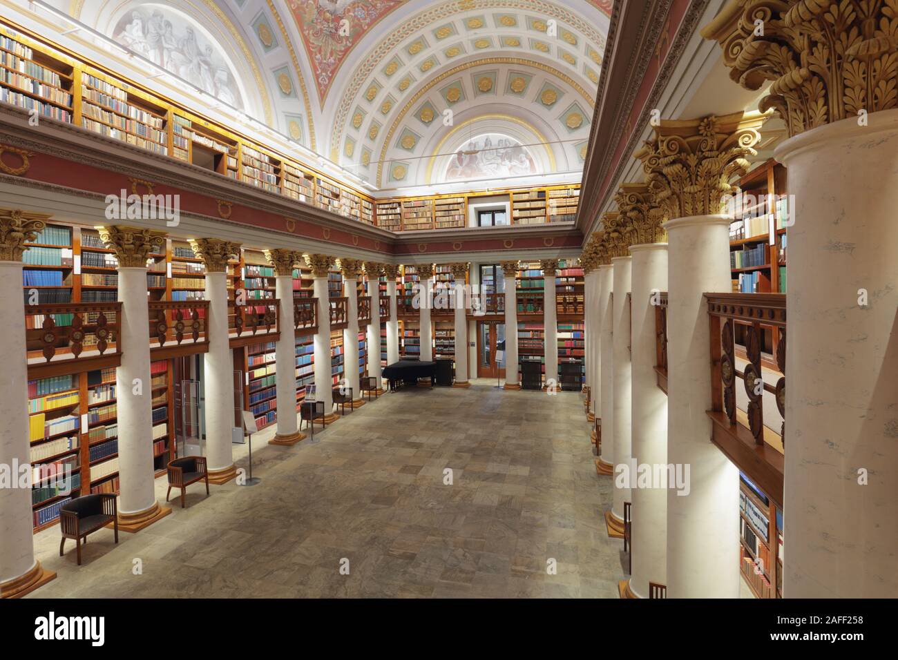 Helsinki, Finland - November 6, 2017: Interior of the National Library ...