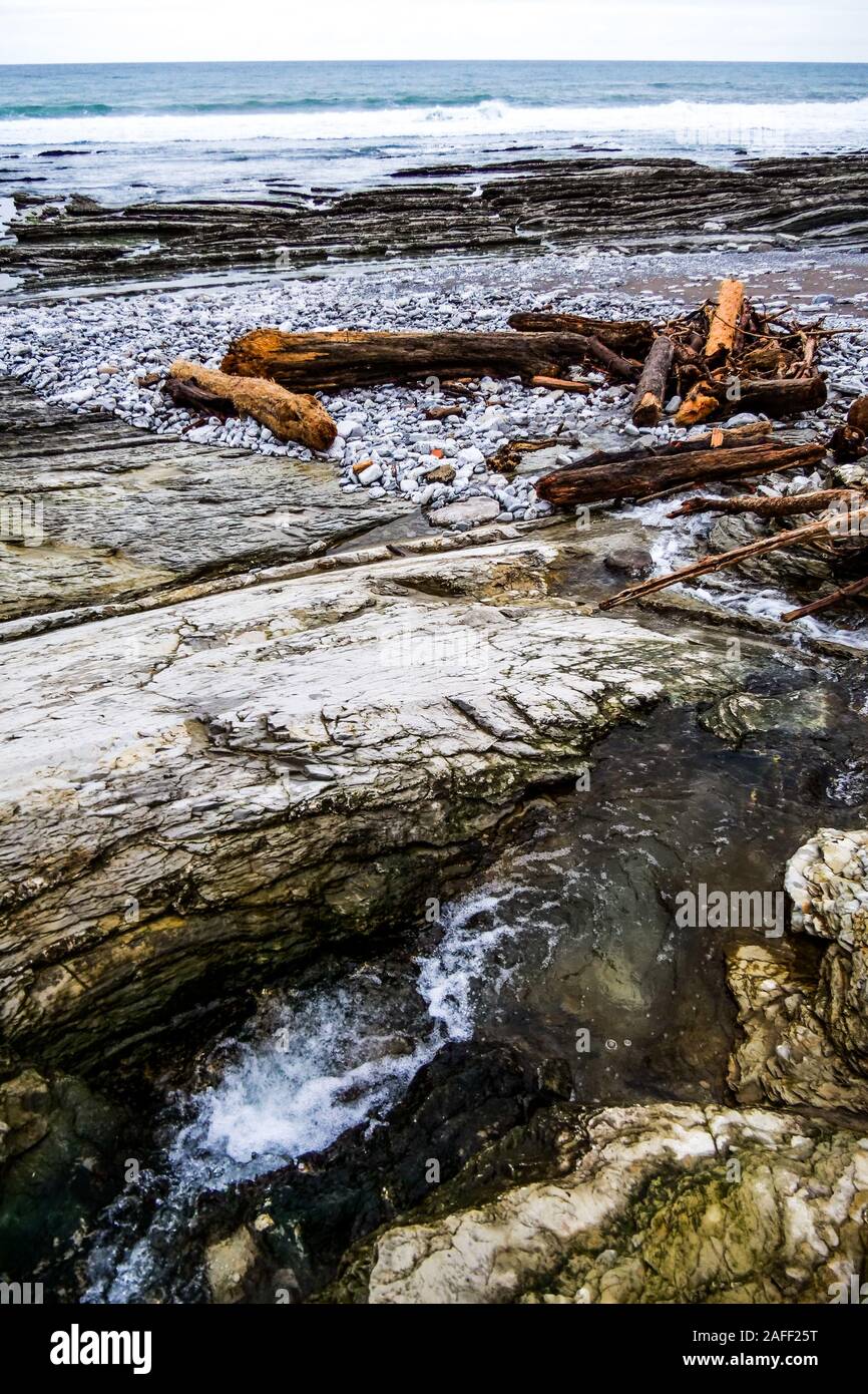 Plage des Viviers basques, Basques Fish Ponds Beach, Urugne, Pyrénées ...