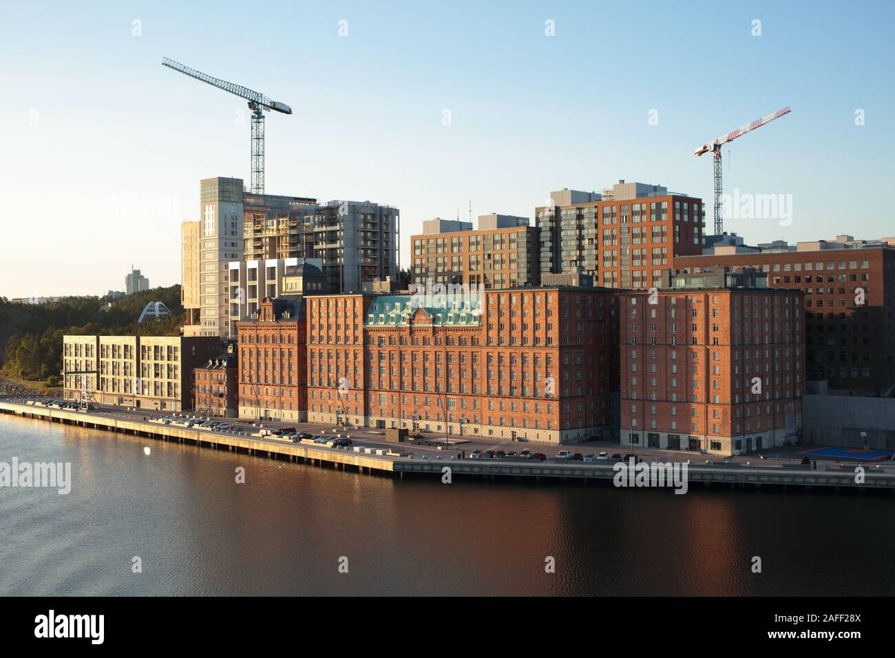 Stockholm, Sweden - August 20, 2017: Residential buildings in Nacka ...