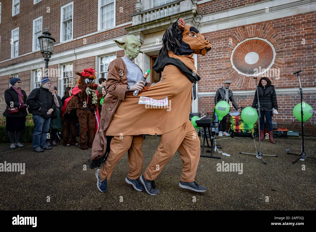 The London Pantomime Horse Race in Greenwich, London, UK Stock Photo ...