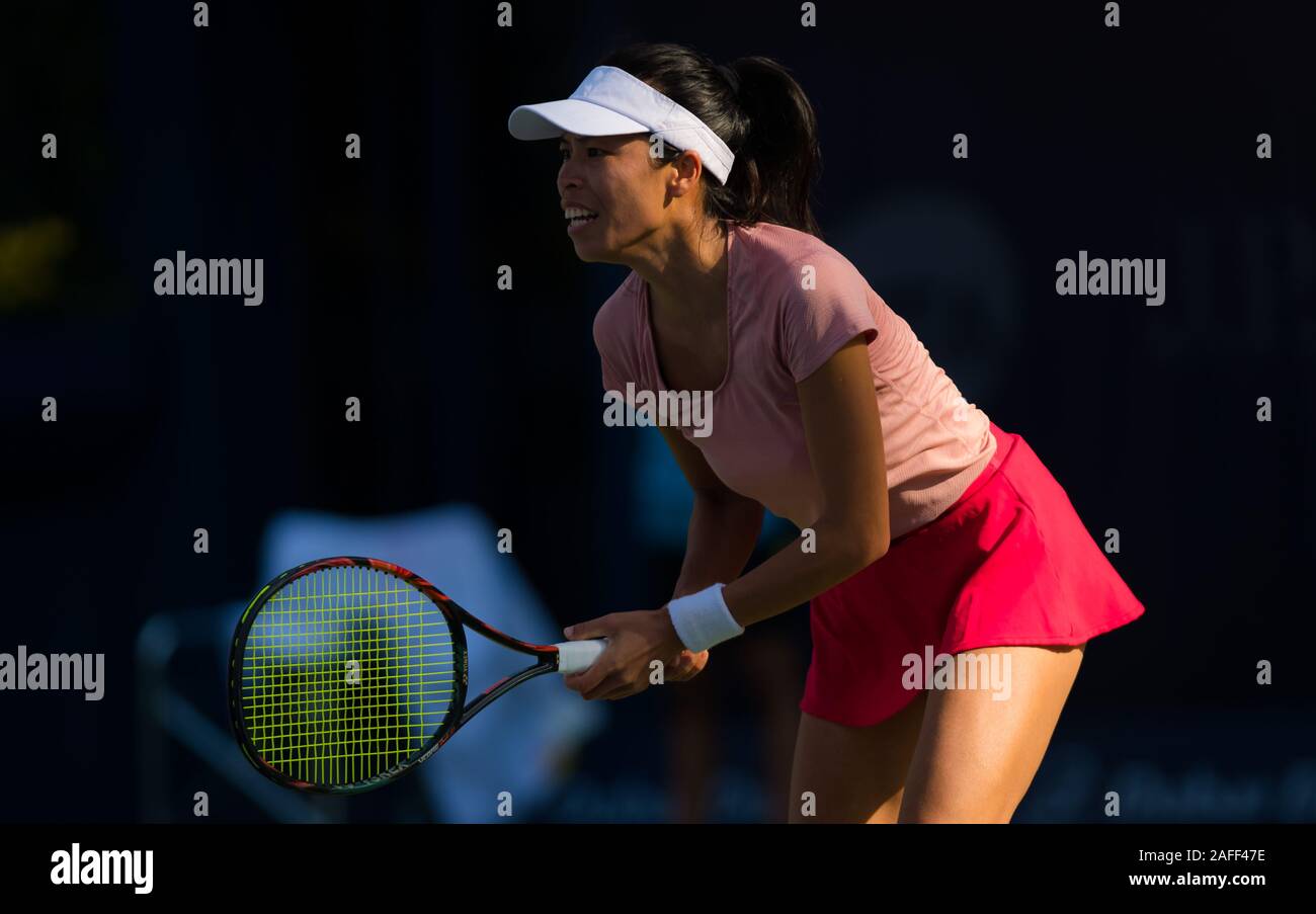 Su-Wei Hsieh of Chinese Taipeh in action during her quarter-final match ...