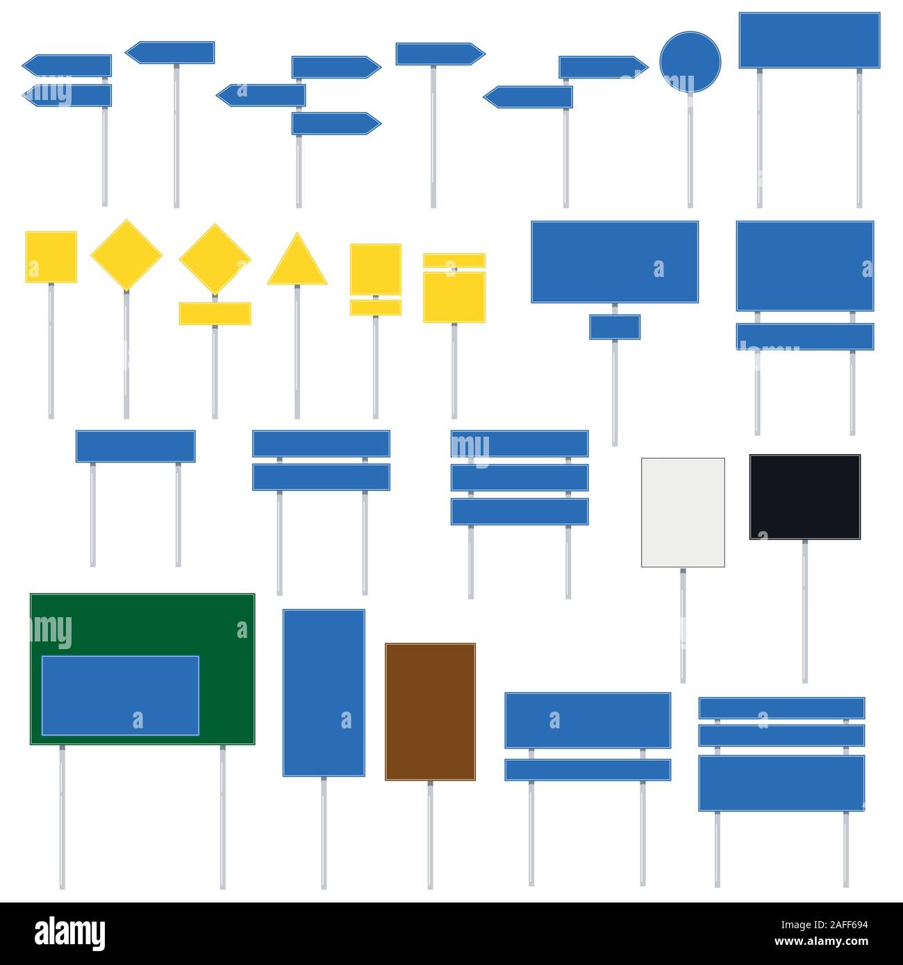 Blue traffic sign white arrow Stock Vector Images - Alamy