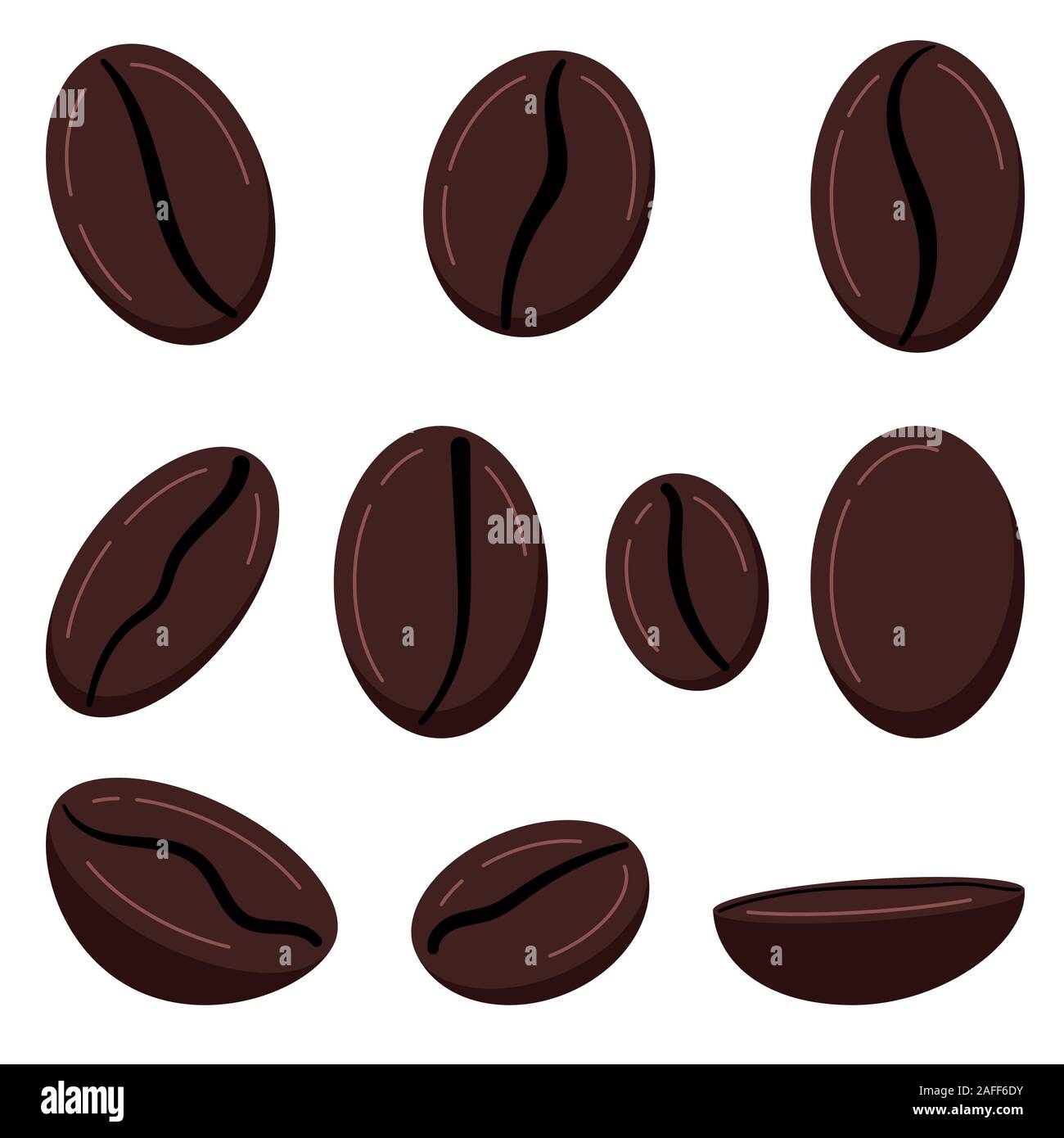 Roasted coffee grains on Stock Vector Images - Alamy