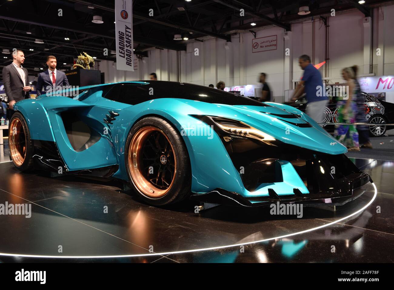 DUBAI, UAE - NOVEMBER 16: The Ajlani Motors Drakuma concept is on Dubai ...