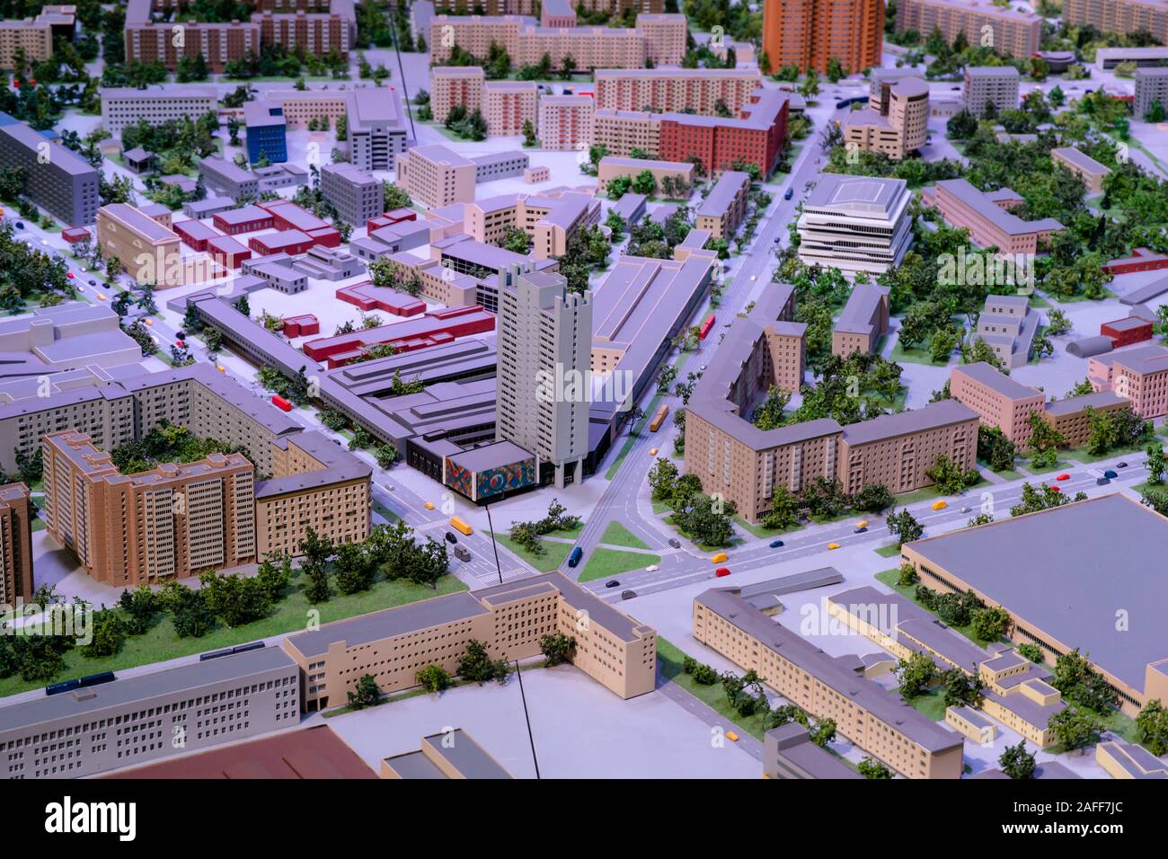 Moscow, Russia - JULY 2019: VDNKh, Moscow City scale model, center of ...