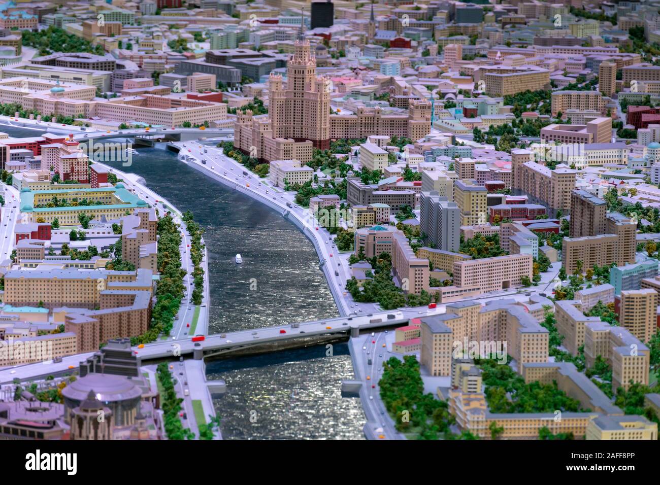 Moscow, Russia - JULY 2019: VDNKh, Moscow City scale model ...