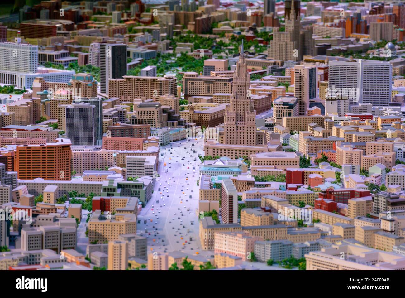 Moscow, Russia - JULY 2019: VDNKh, Moscow City scale model, The ...