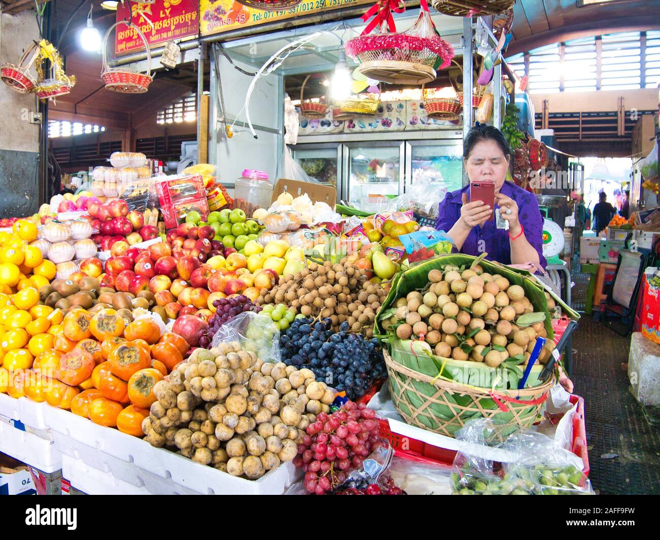 Cambodian fruit market hi-res stock photography and images - Alamy
