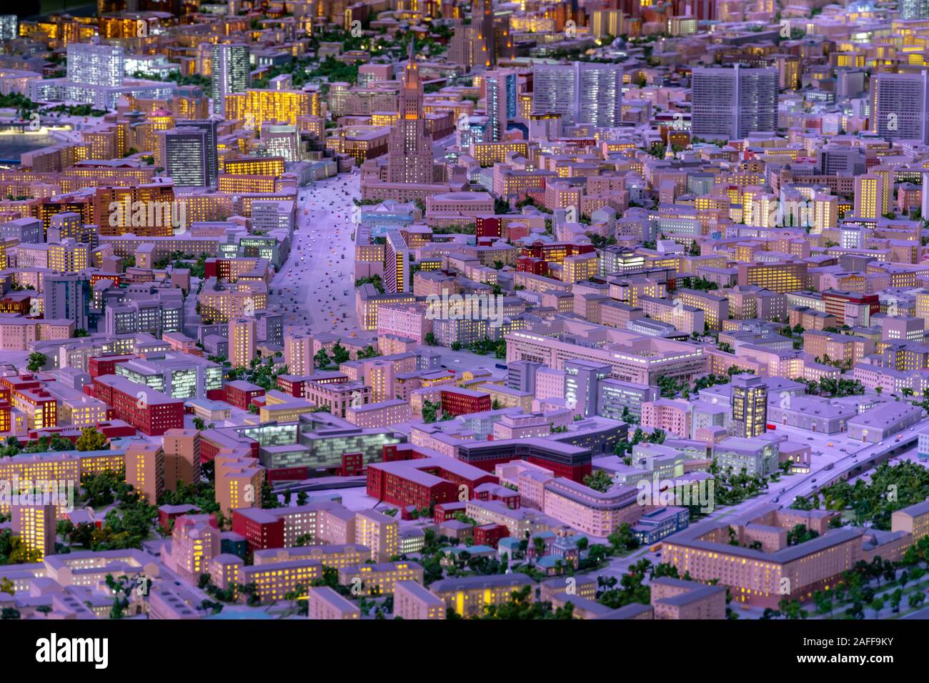 Moscow, Russia - JULY 2019: VDNKh, Moscow City scale model, The ...
