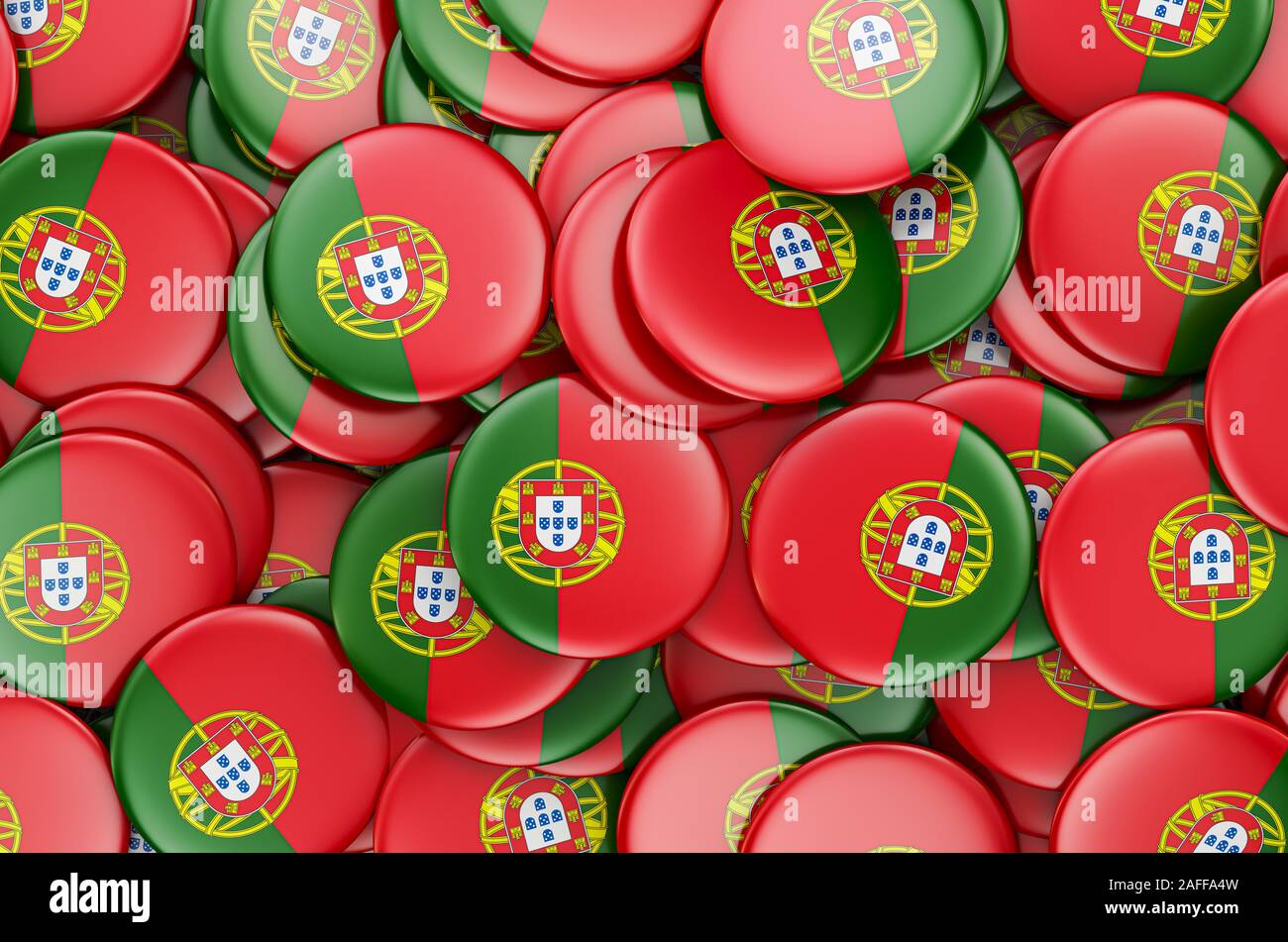 Badges with flag of Portugal, 3D rendering Stock Photo - Alamy
