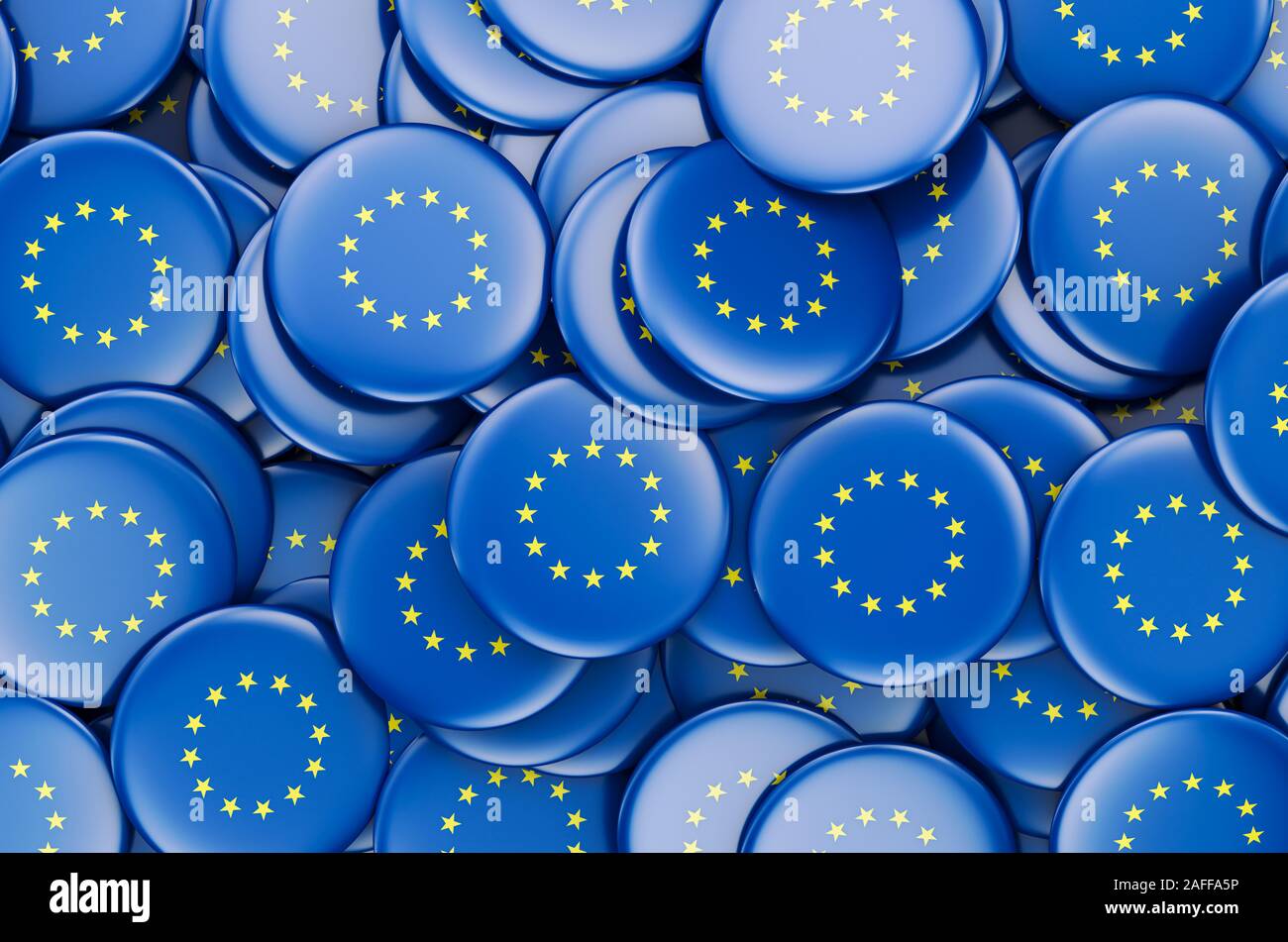 Closeup glossy flag european union hi-res stock photography and images ...