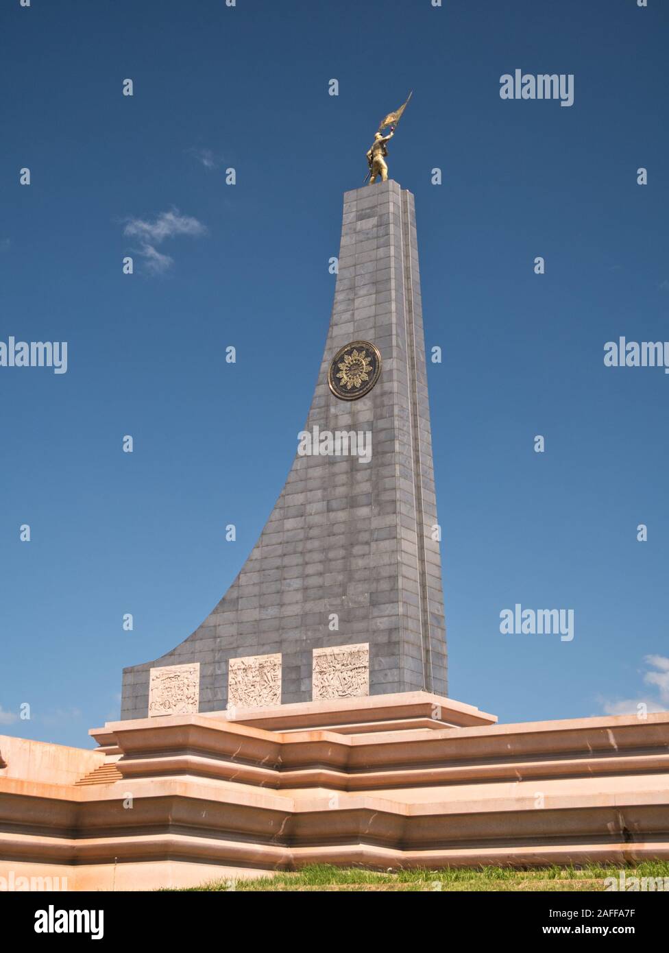 The marble stupa / monument to mark the formation of the Kampuchean ...